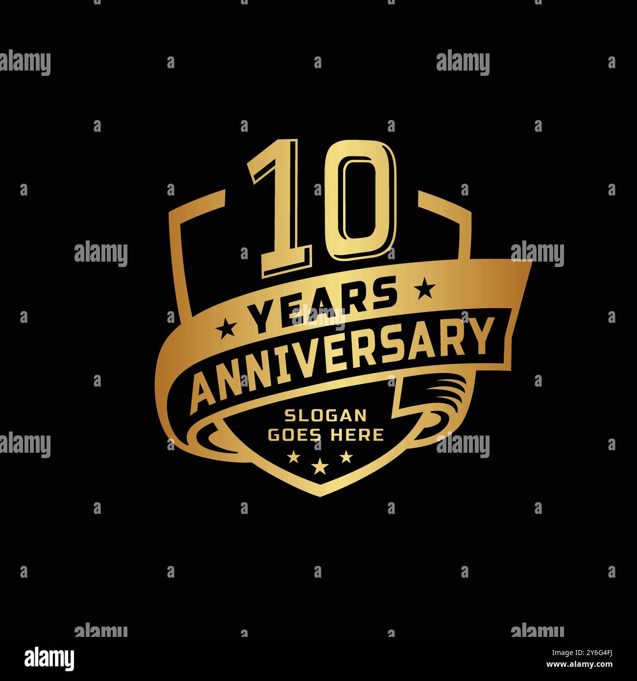 10 years anniversary celebration design template. 10th anniversary logo ...