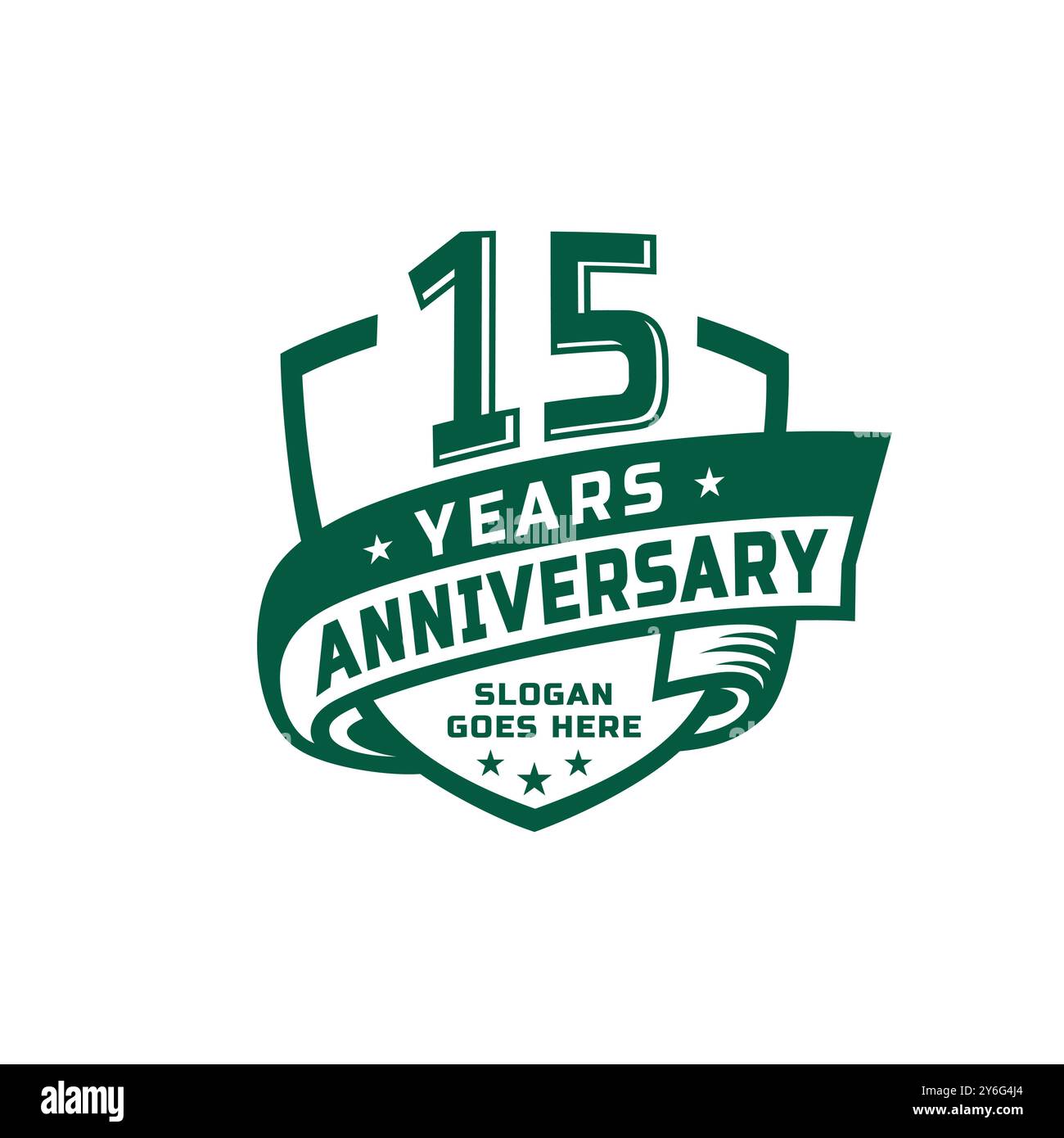 15 years anniversary celebration design template. 15th anniversary logo ...