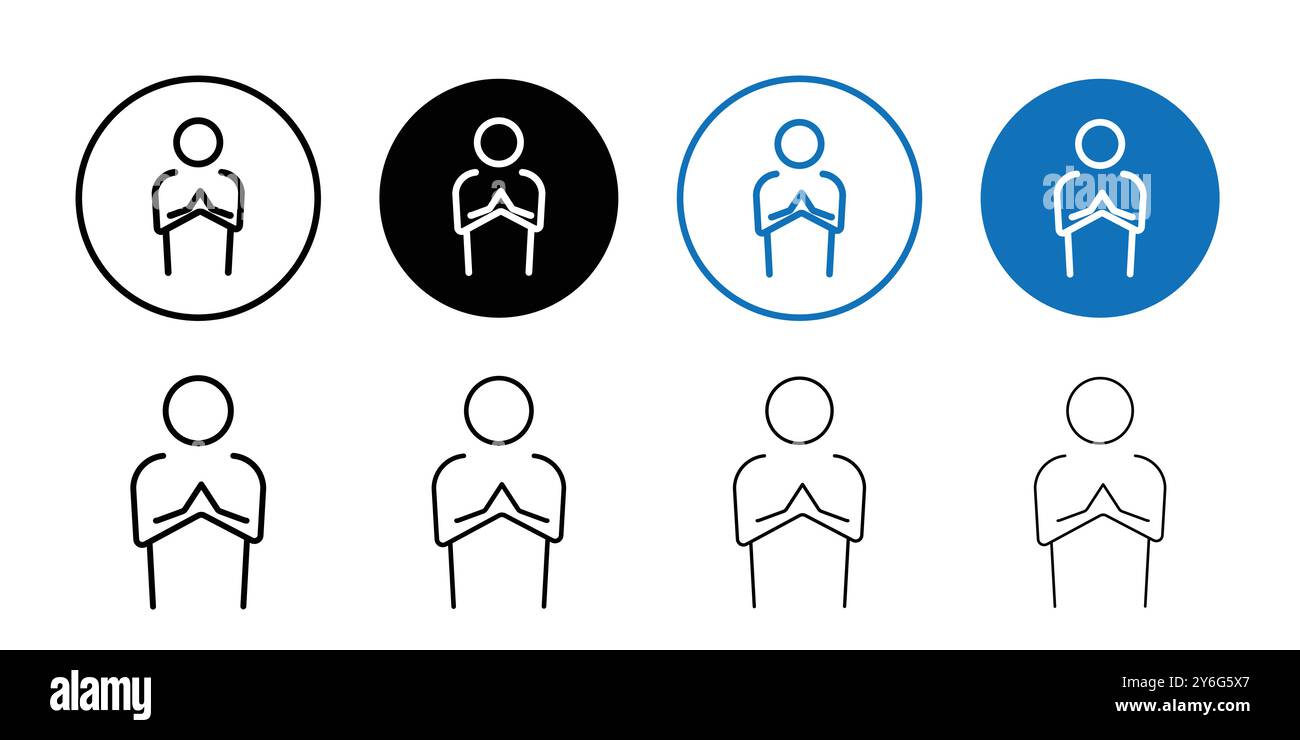 Respectfulness icon set in thin line outline style and linear vector sign Stock Vector Image ...