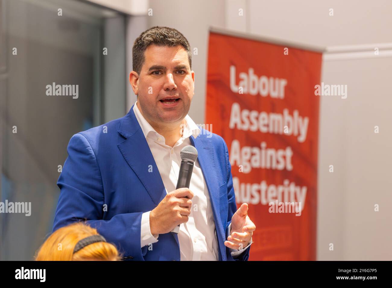 Liverpool, UK. 24 SEP, 2024. Richard Burgon speaks at event "Socialist ...