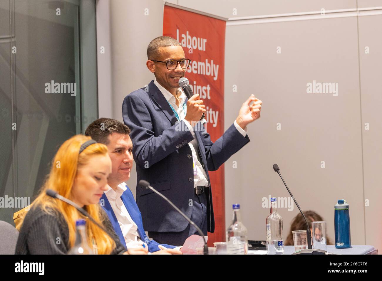 Liverpool, UK. 24 SEP, 2024. Daniel Kebede speaks at event "Socialist ...