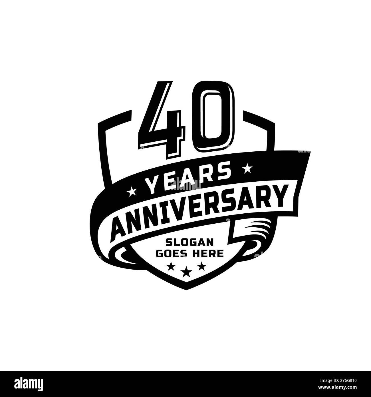 40 years anniversary celebration design template. 40th anniversary logo ...