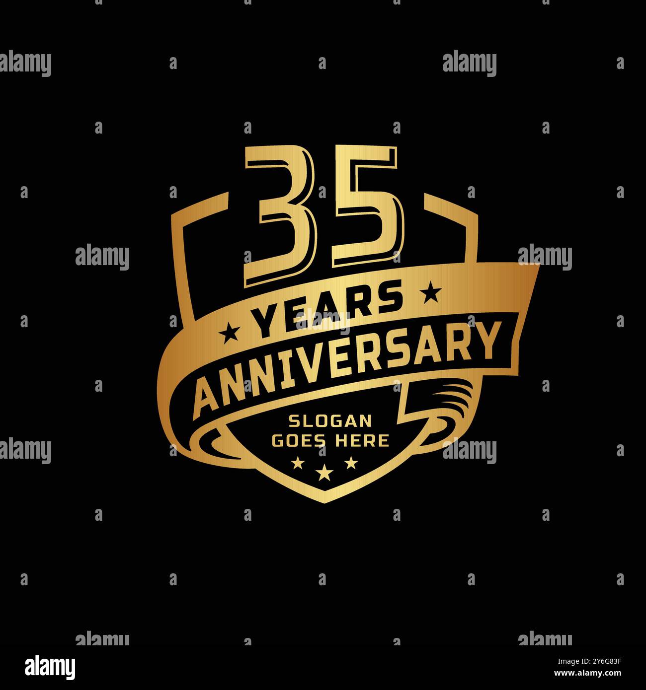 35 years anniversary celebration design template. 35th anniversary logo. Vector and illustration ...