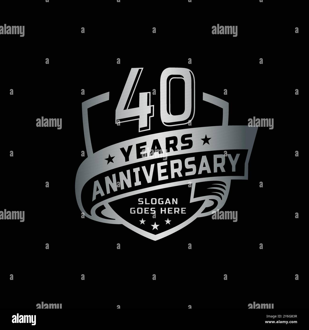 40 years anniversary celebration design template. 40th anniversary logo ...