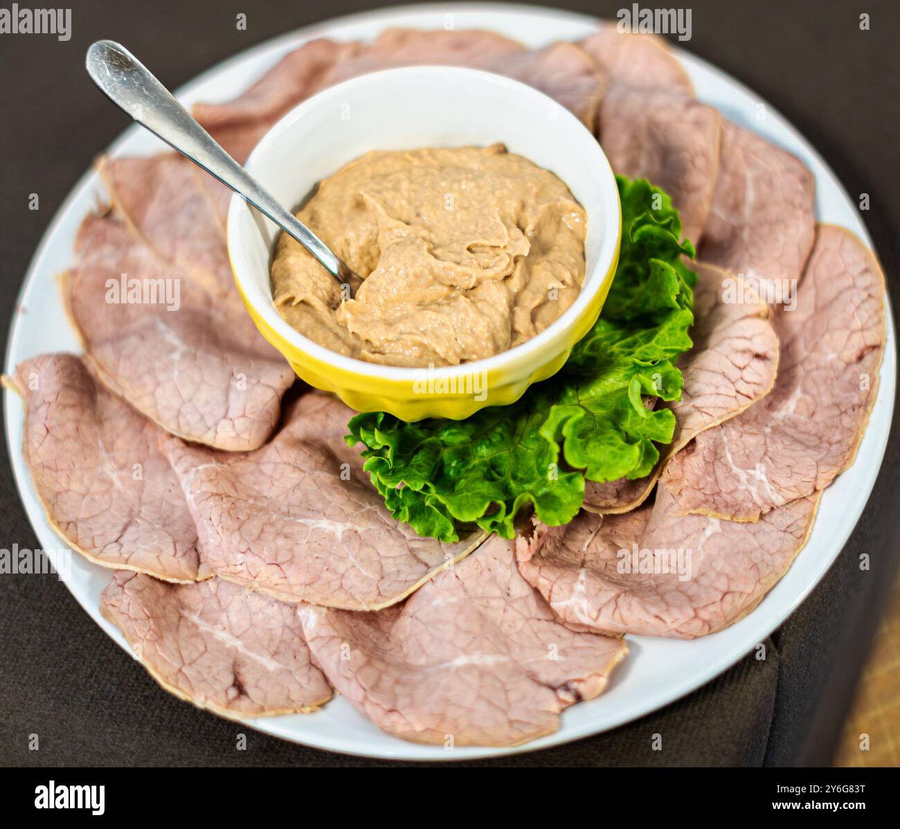 The traditional Piedmont appetizer, the Vitello tonnato. Veal slices ...