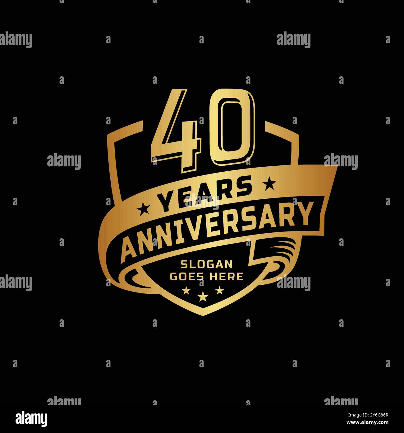 40 years anniversary celebration design template. 40th anniversary logo ...