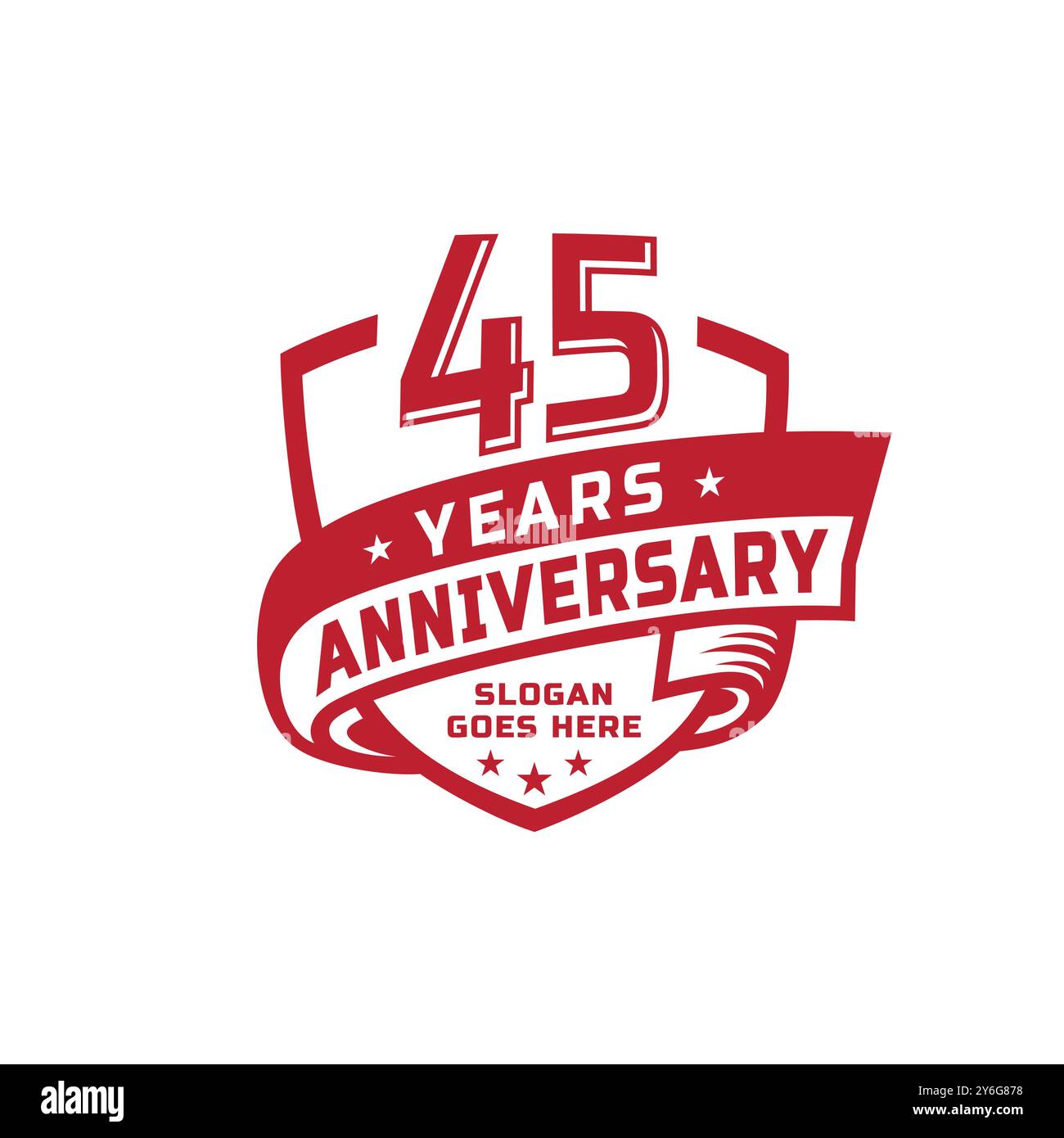 45 years anniversary celebration design template. 45th anniversary logo ...