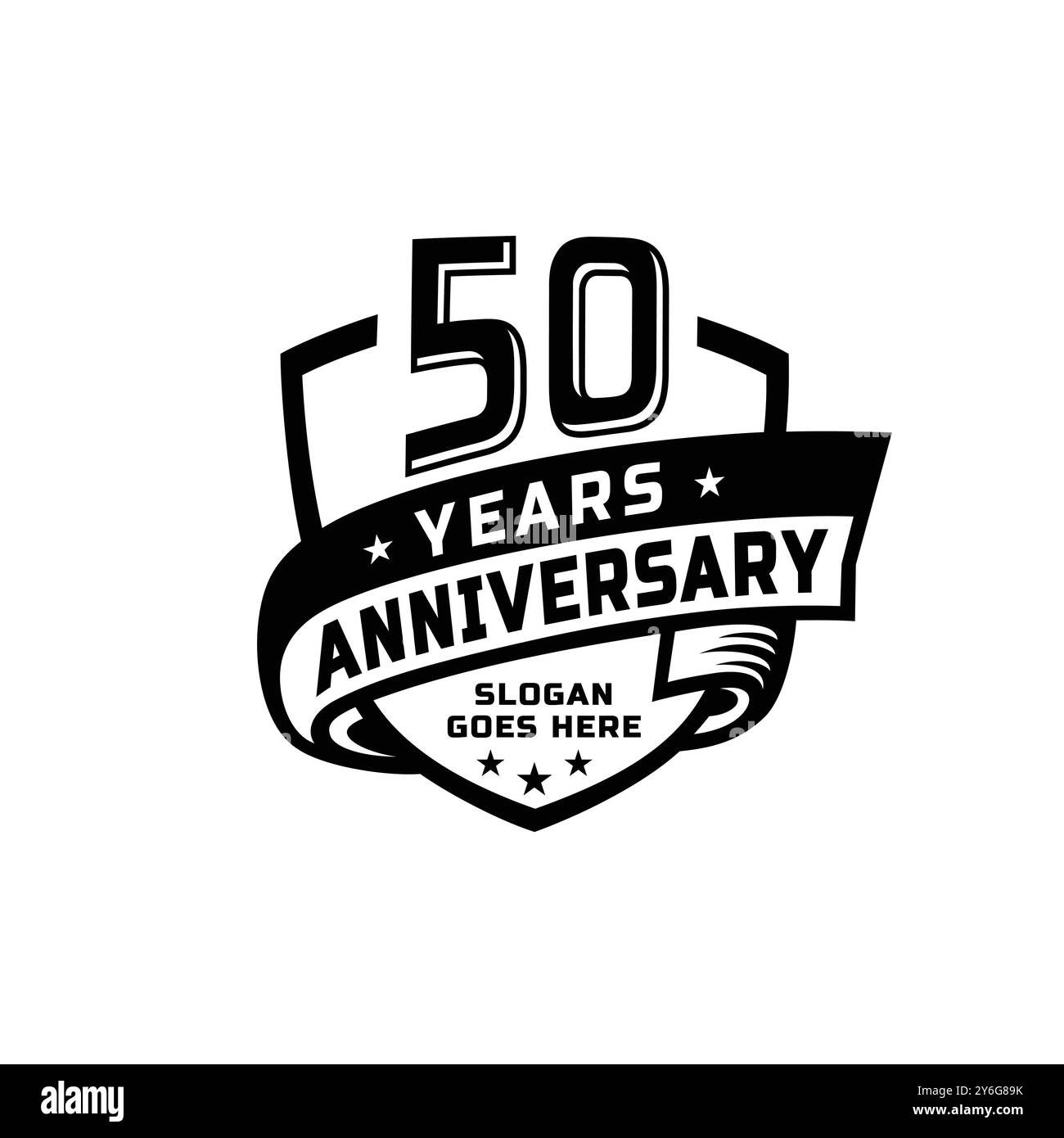 50 years anniversary celebration design template. 50th anniversary logo. Vector and illustration ...