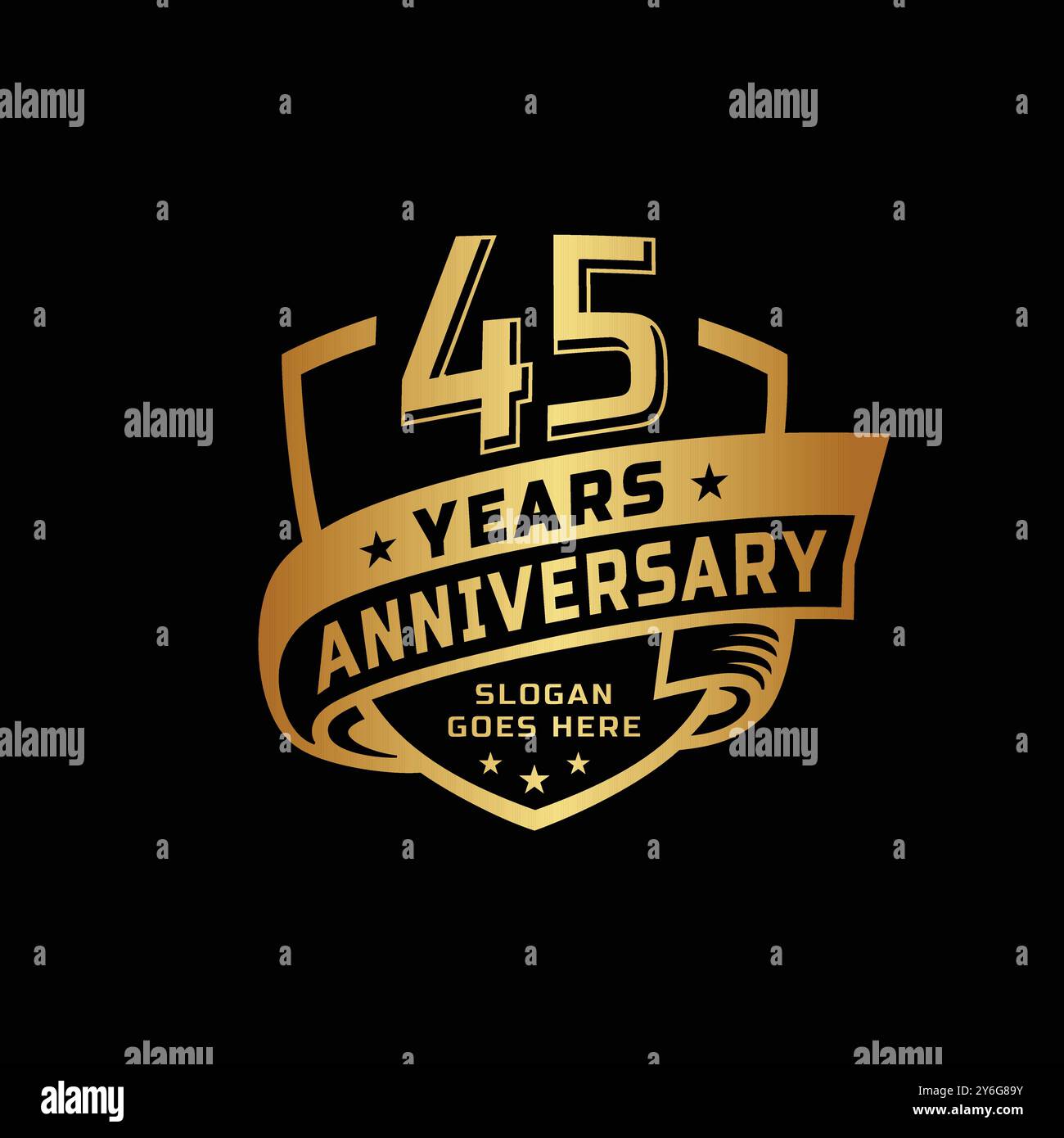 45 years anniversary celebration design template. 45th anniversary logo ...