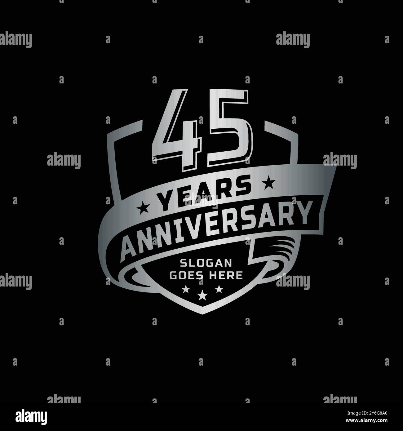 45 years anniversary celebration design template. 45th anniversary logo ...