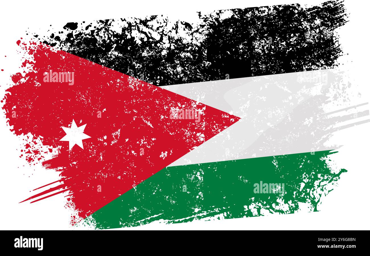 Flag jordanian flag Stock Vector Images - Alamy