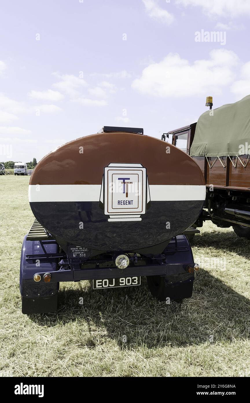 A 1939 Austin fuel tanker labelled Regent on display at Ackworth ...