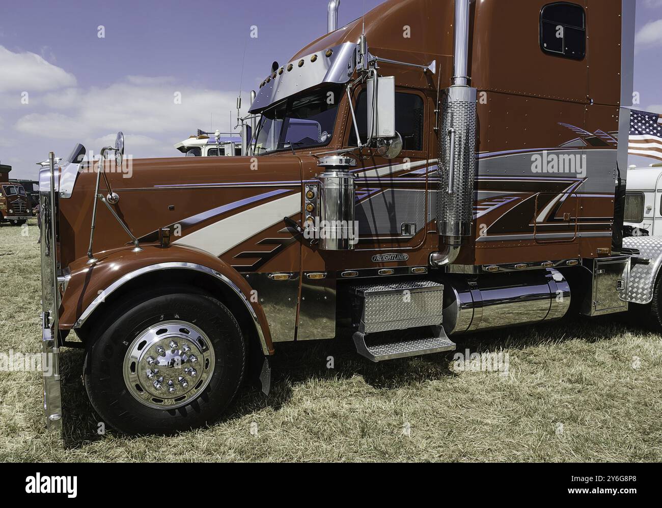 A Freightliner Classic truck on display at Ackworth Classic Vehicle ...