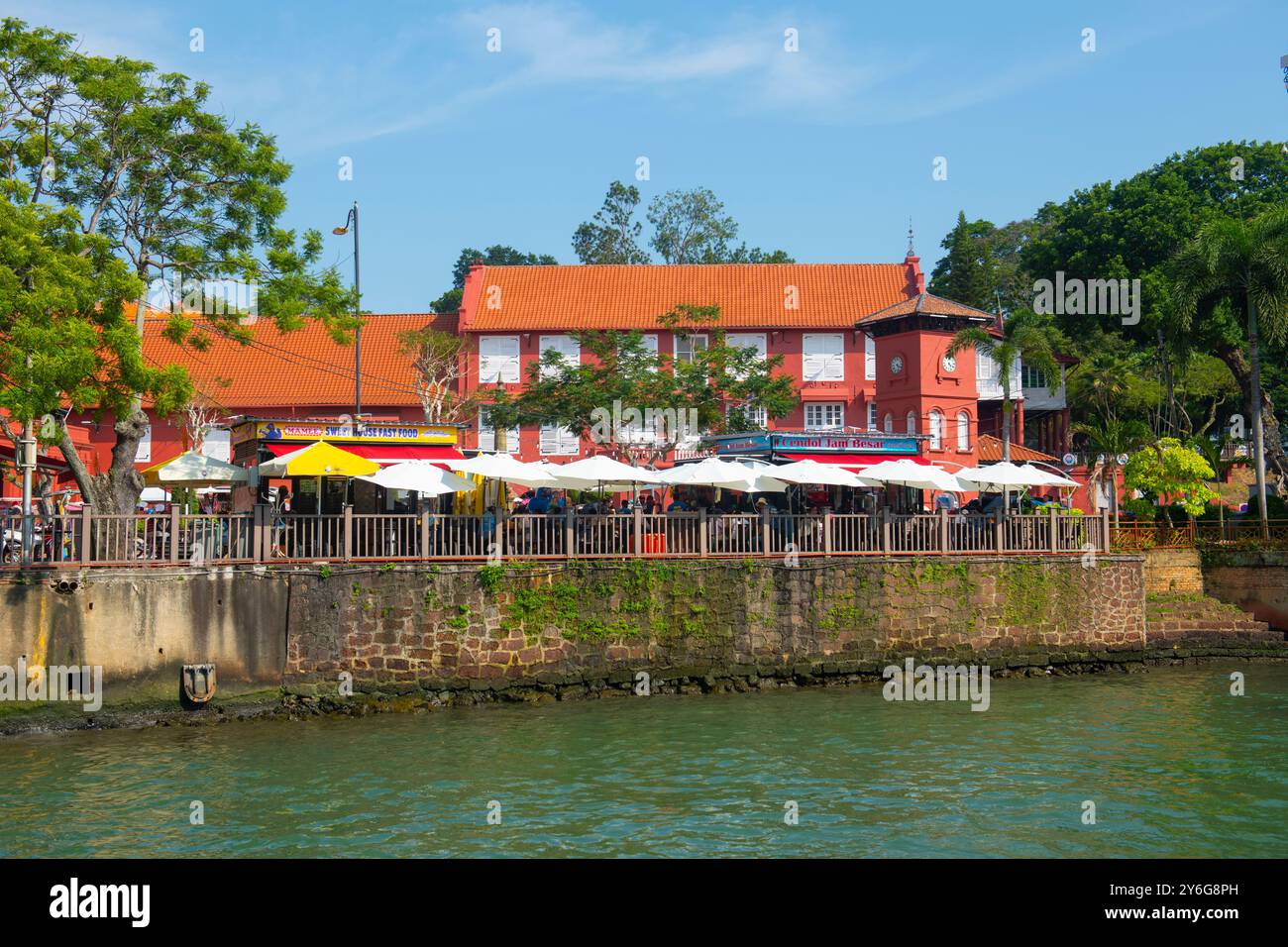 Tan Beng Swee Clock Tower and Stadthuys on Jalan Gereja Street at Dutch ...