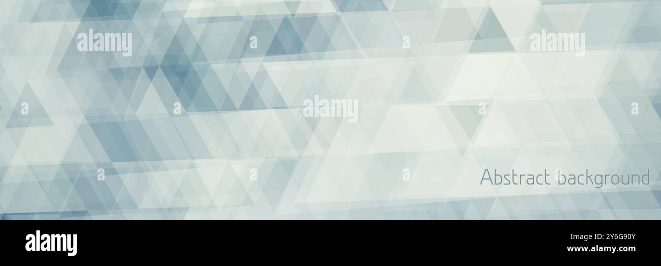 Abstract pale background for banner textured by triangles. Horizontal ...