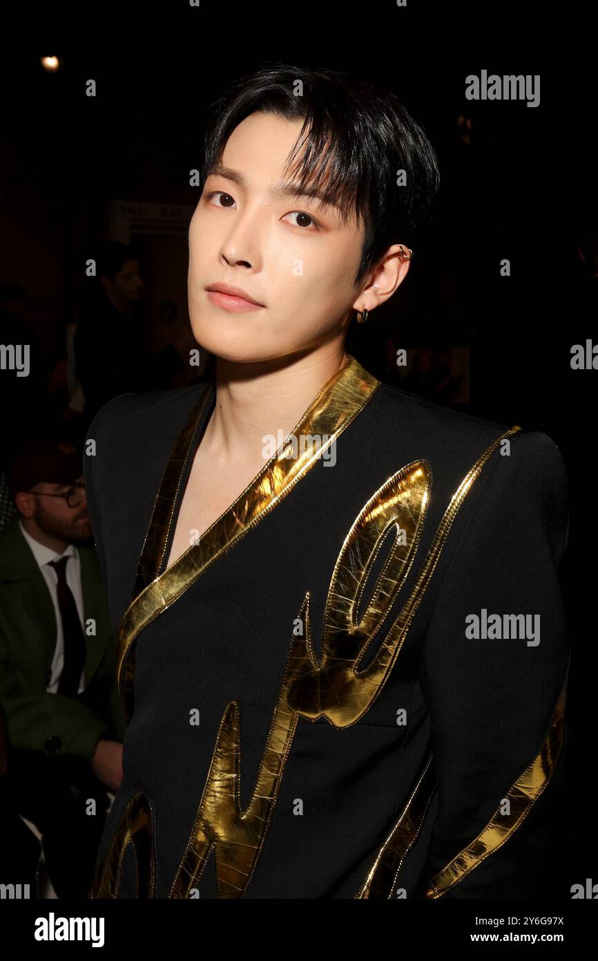 Hongjoong attends the Balmain Spring/Summer 2025 collection presented ...