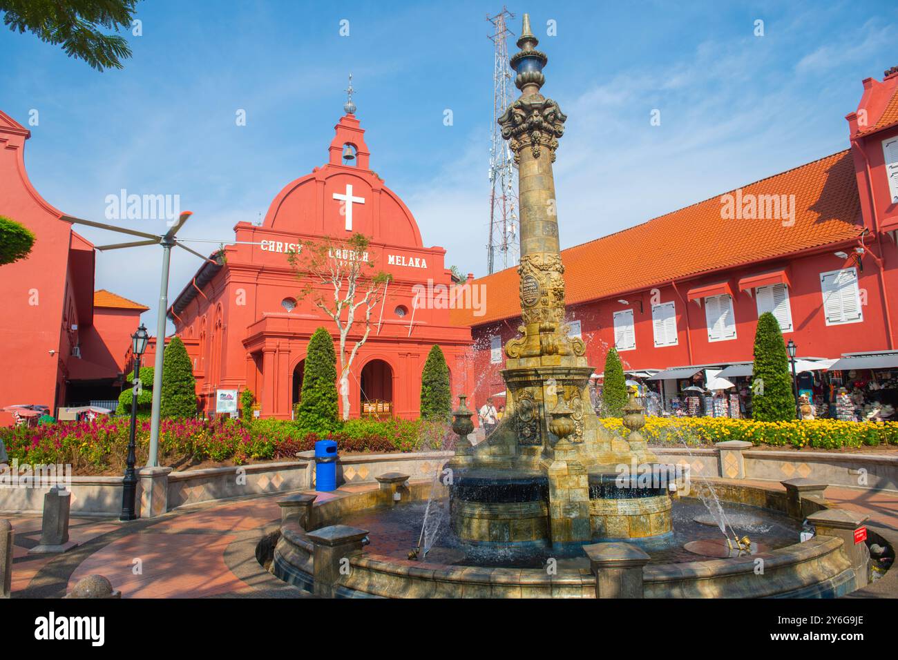 Queen Victoria's Fountain and Christ Church Melaka on Jalan Gereja ...