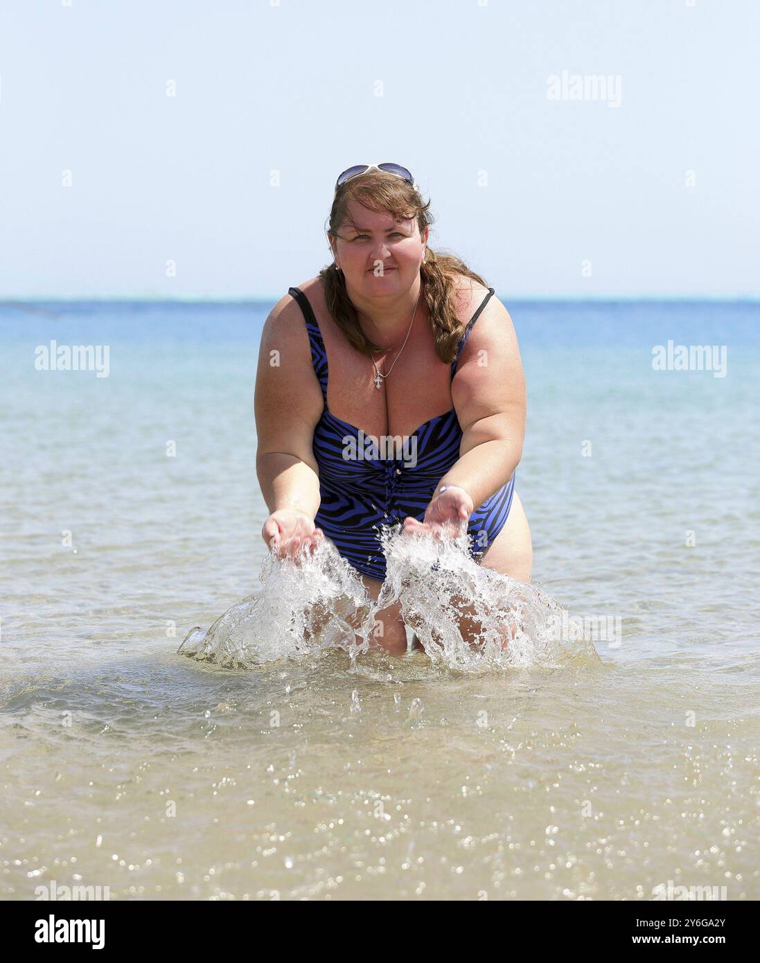 Woman bathes in sea hi-res stock photography and images - Alamy