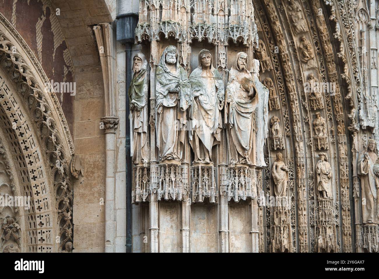 Detail of the facade of Cathedral of Rouen, France Stock Photo - Alamy