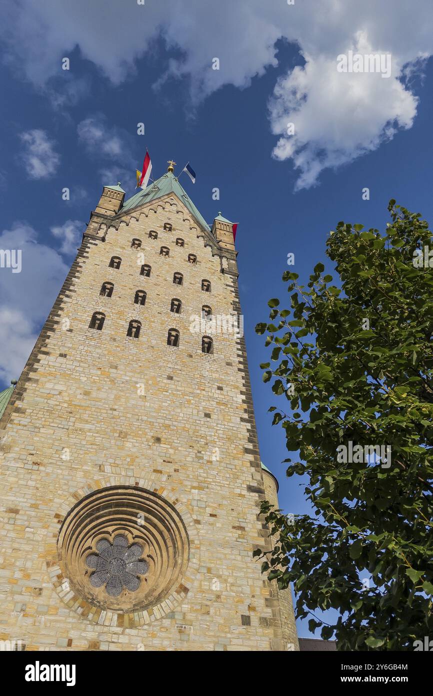 Paderborn Cathedral steeple, church, old town, architecture, Paderborn ...