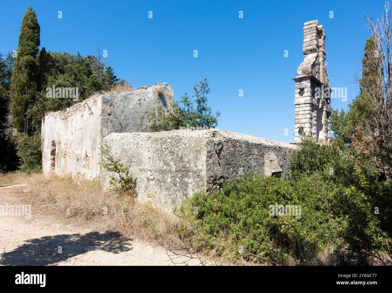 The ruins of the medieval monastery of Virgin Mary in the south of ...