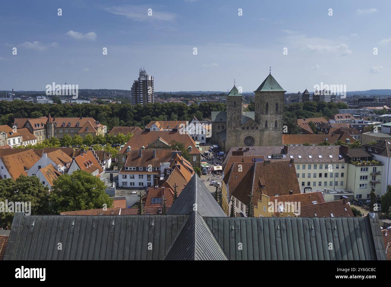Old town, overview, city view, Osnabrueck, Germany, Europe Stock Photo ...