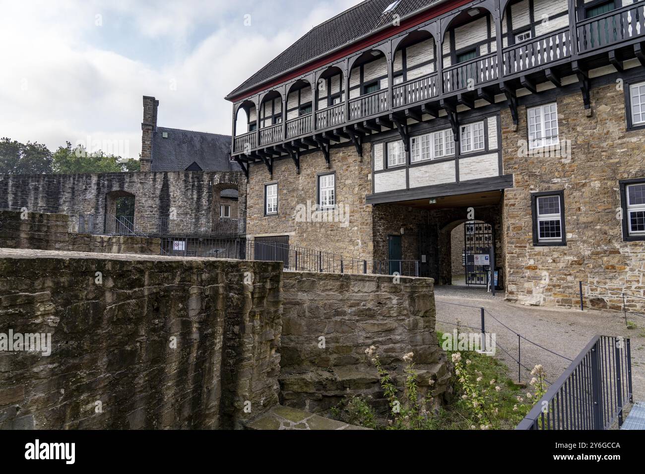 Broich Castle on the west bank of the Ruhr near the city centre, the ...