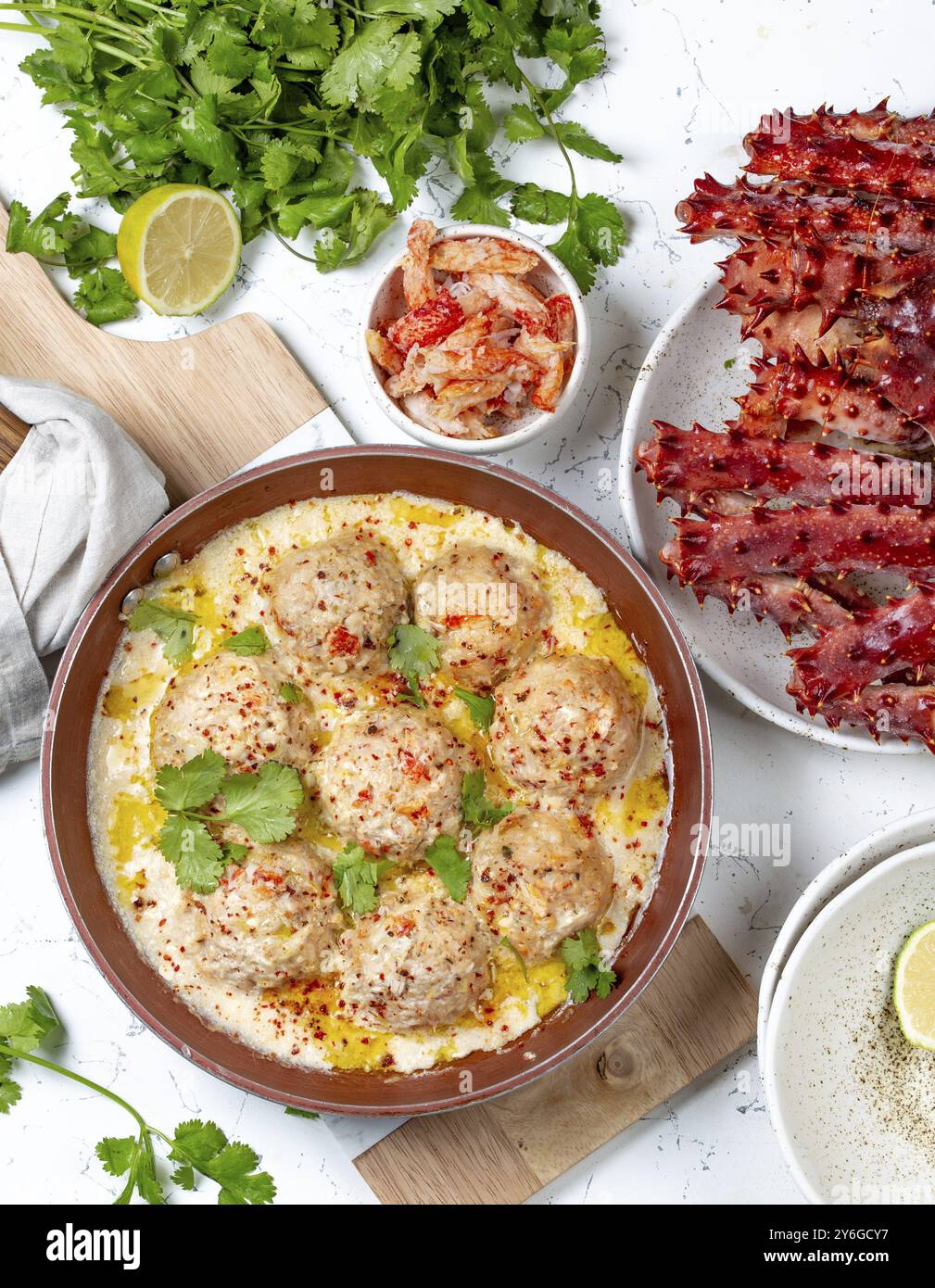Food, Food, CRABMEATBALLS crab meatballs in white creamy sauce in red ...