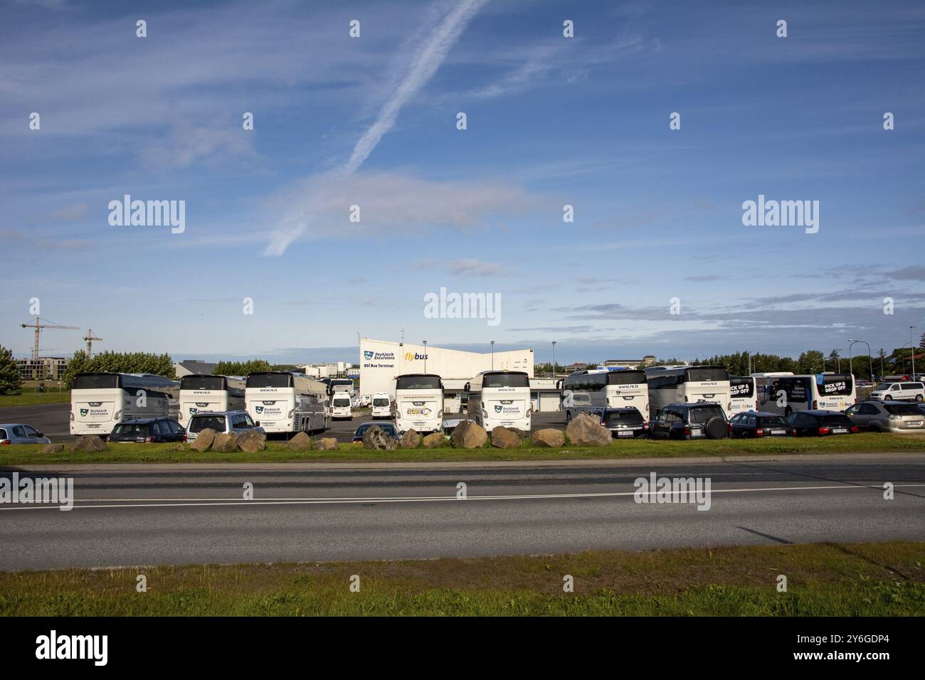 Reykjavik, Iceland, July 2019: BSI bus terminal, Reykjavik Excursions ...