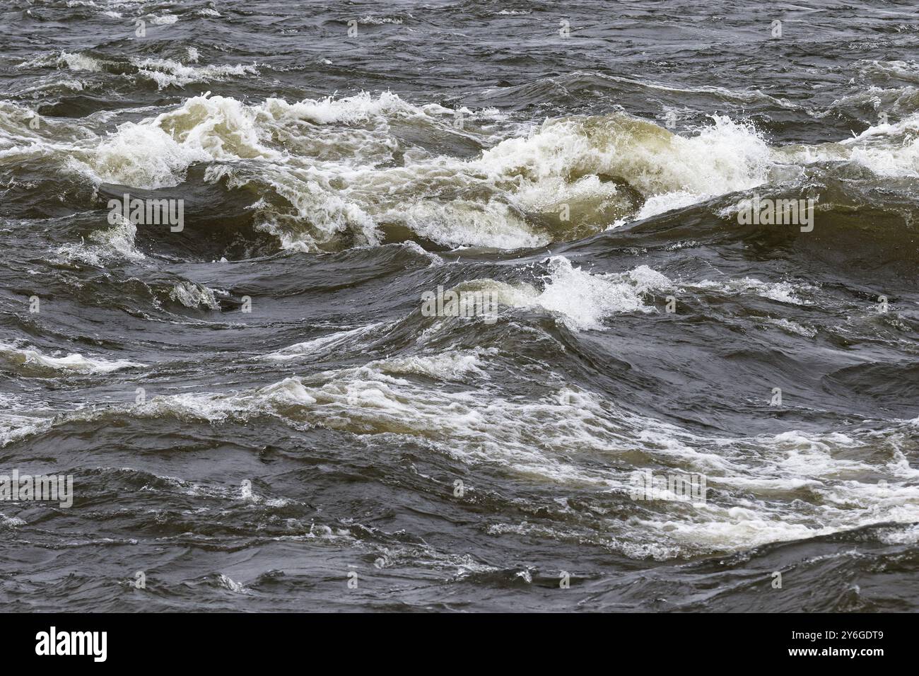 Nature, strong current in the Saint Lawrence River, Montreal, Canada ...