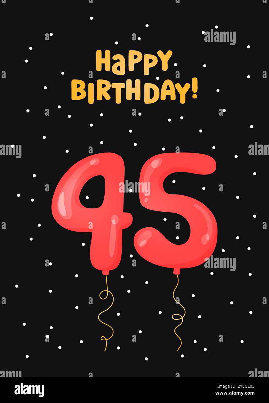 Happy Birthday 45 years greeting card design. Vector illustration ...