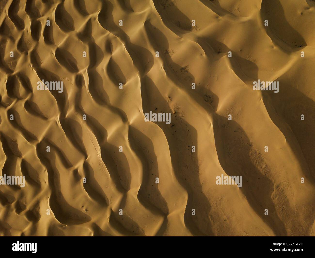 Aerial top view on sand dunes in Sahara desert Stock Photo - Alamy
