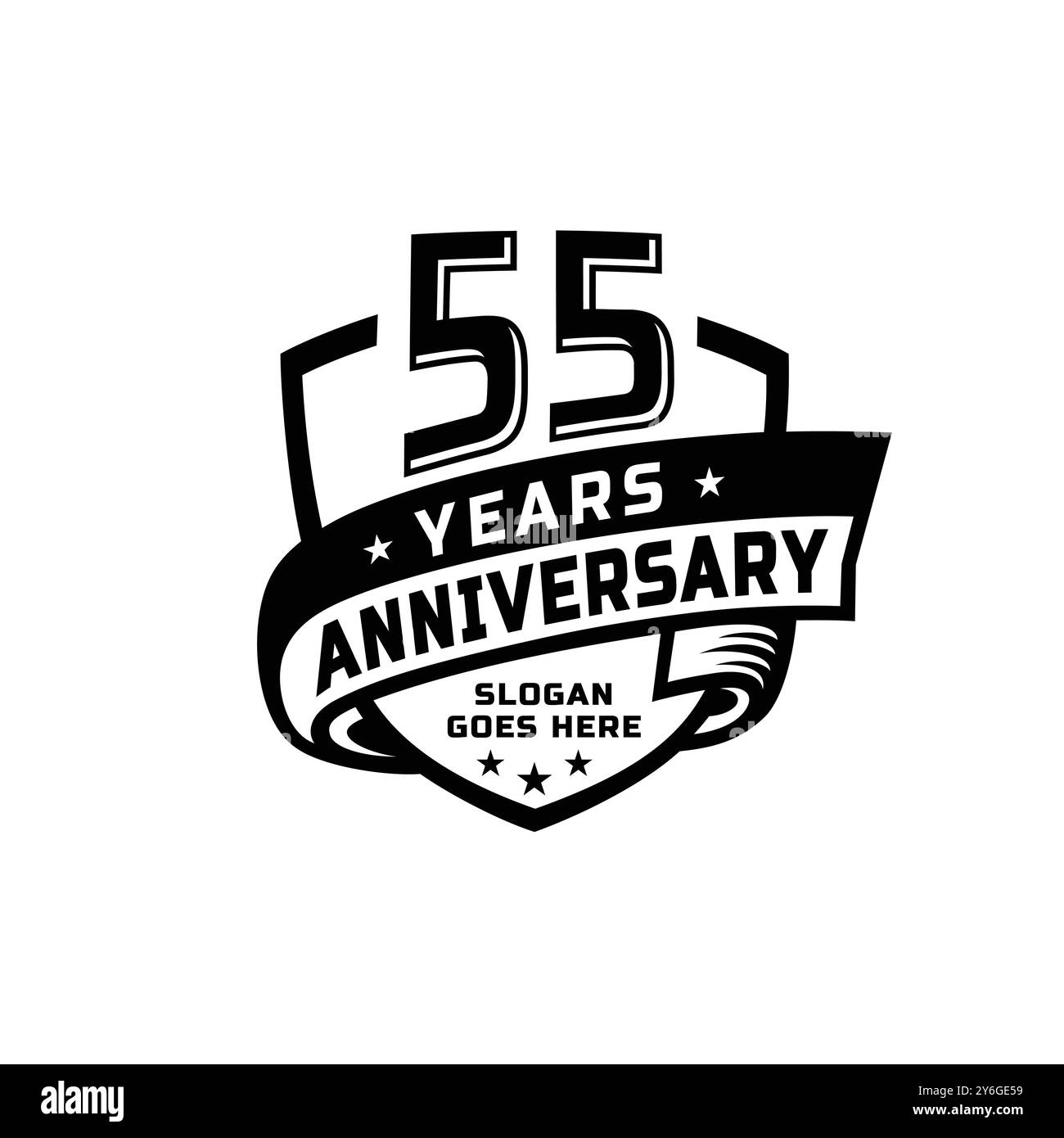 55 years anniversary celebration design template. 55th anniversary logo ...