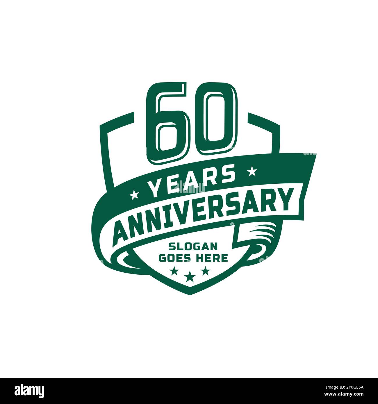 60 years anniversary celebration design template. 60th anniversary logo ...