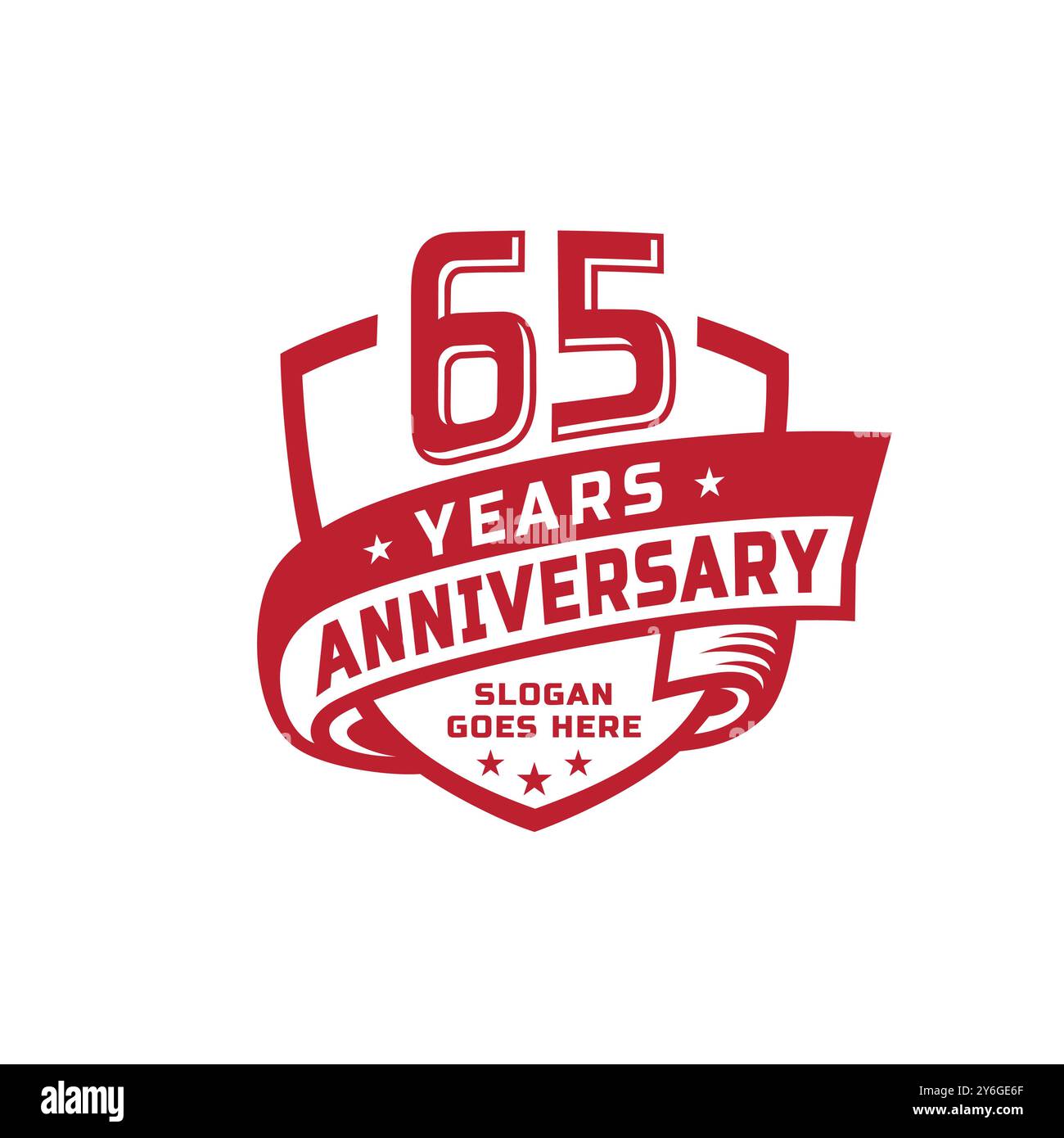 65 years anniversary celebration design template. 65th anniversary logo ...