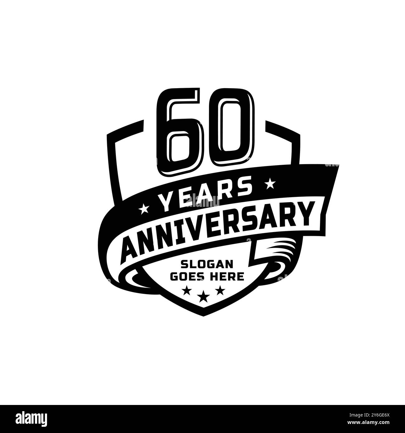 60 years anniversary celebration design template. 60th anniversary logo ...