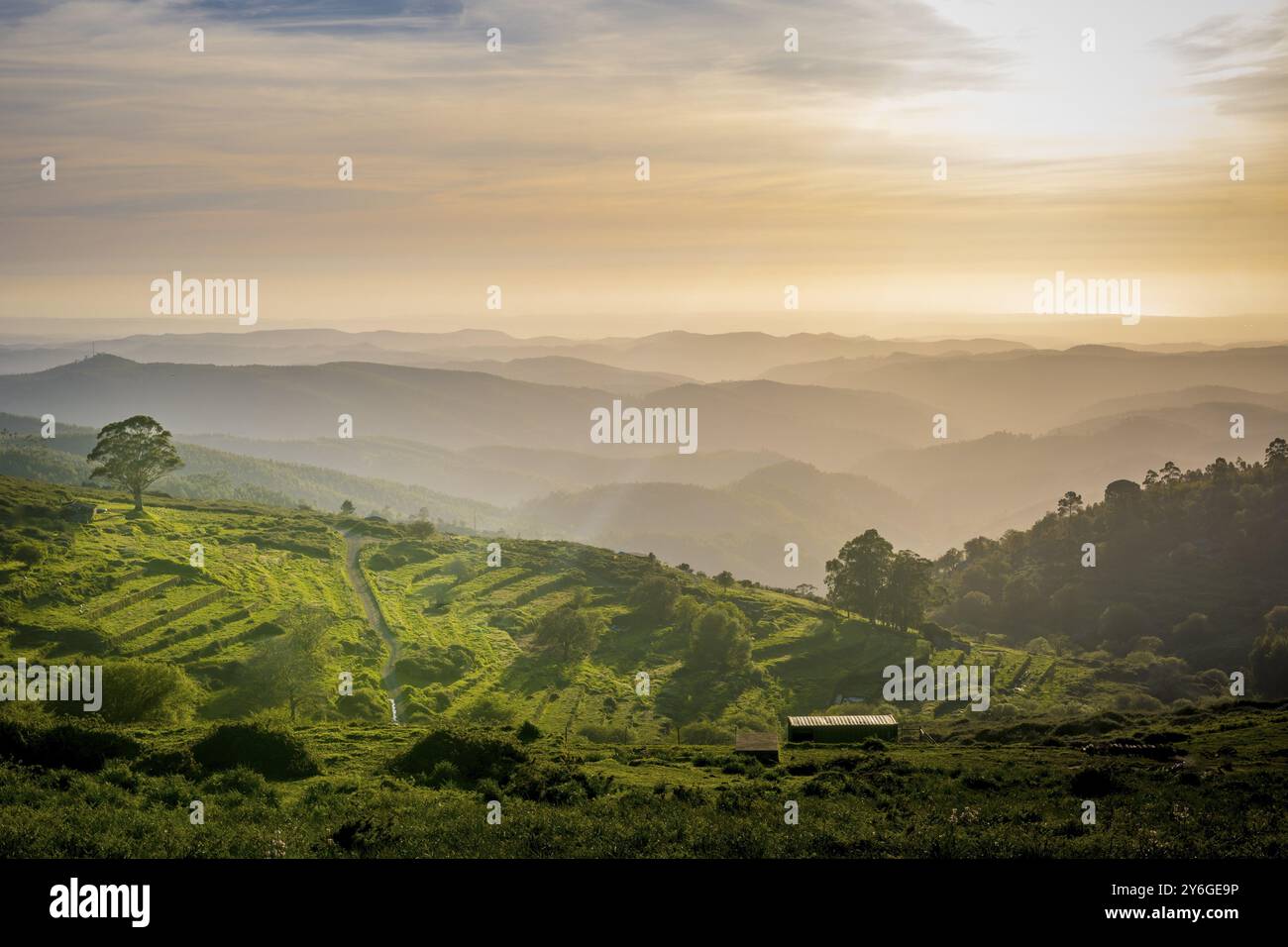 Portuguese country in algarve overlooking hi-res stock photography and ...