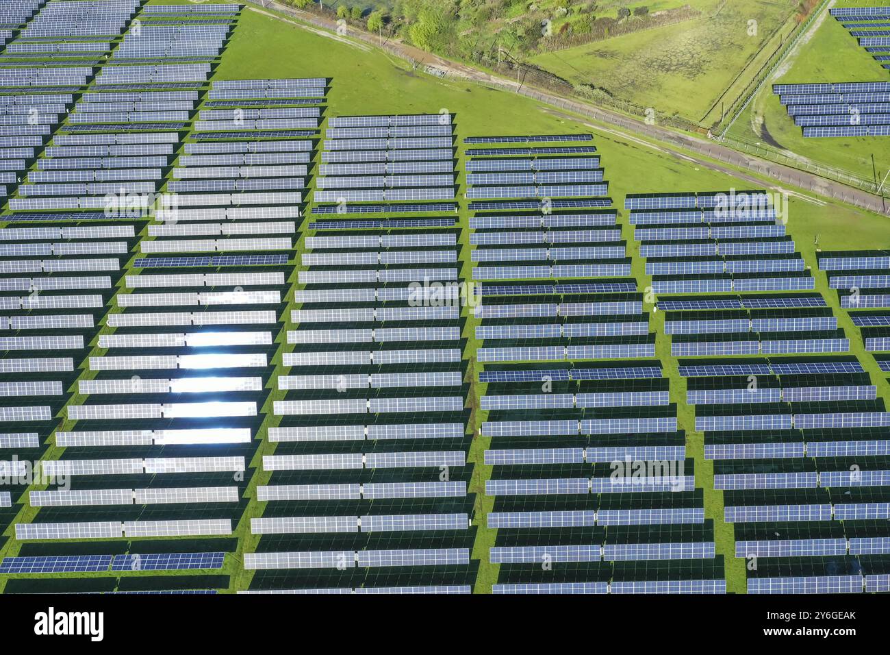 Solar farm panels from aerial hi-res stock photography and images - Alamy