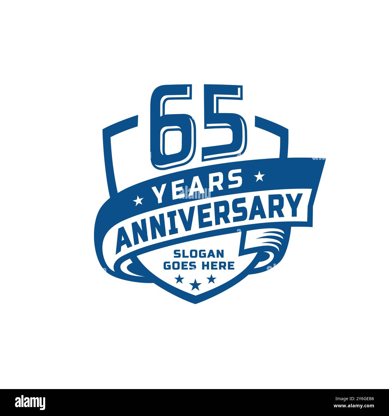 65 years anniversary celebration design template. 65th anniversary logo ...
