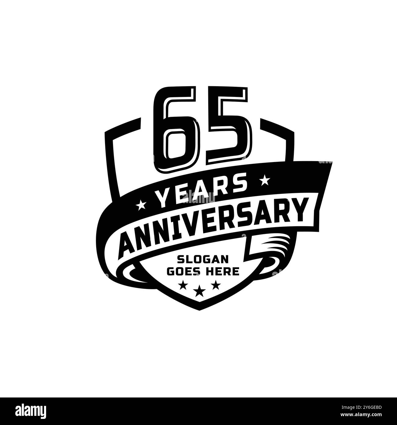 65 years anniversary celebration design template. 65th anniversary logo ...