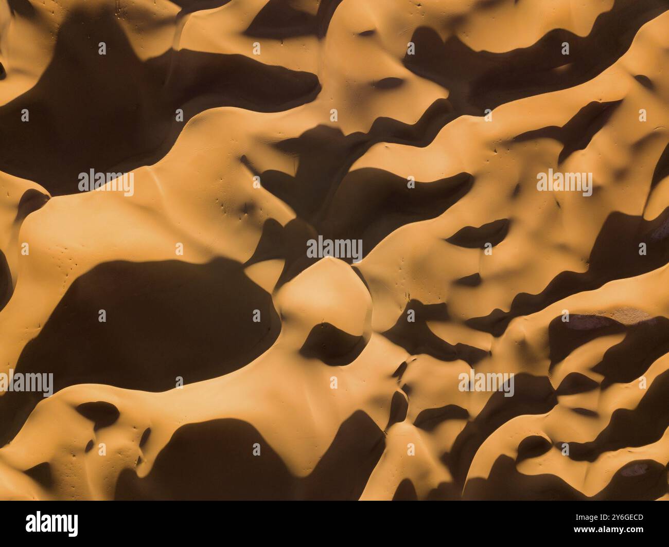 Aerial top view on sand dunes in Sahara desert Stock Photo - Alamy