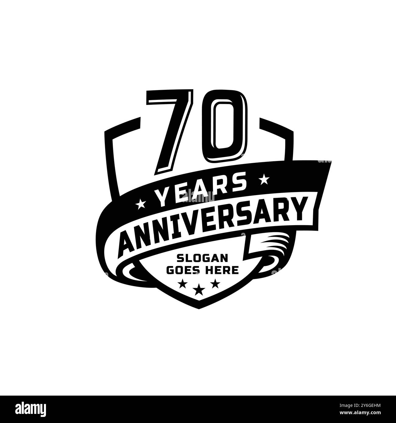 70 years anniversary celebration design template. 70th anniversary logo ...