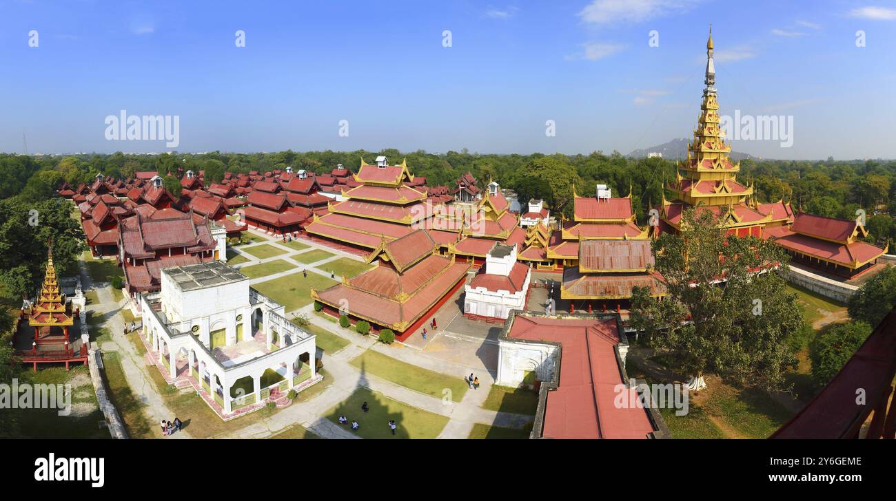 Panorama of Royal Palace in Mandalay, Myanmar (Burma Stock Photo - Alamy