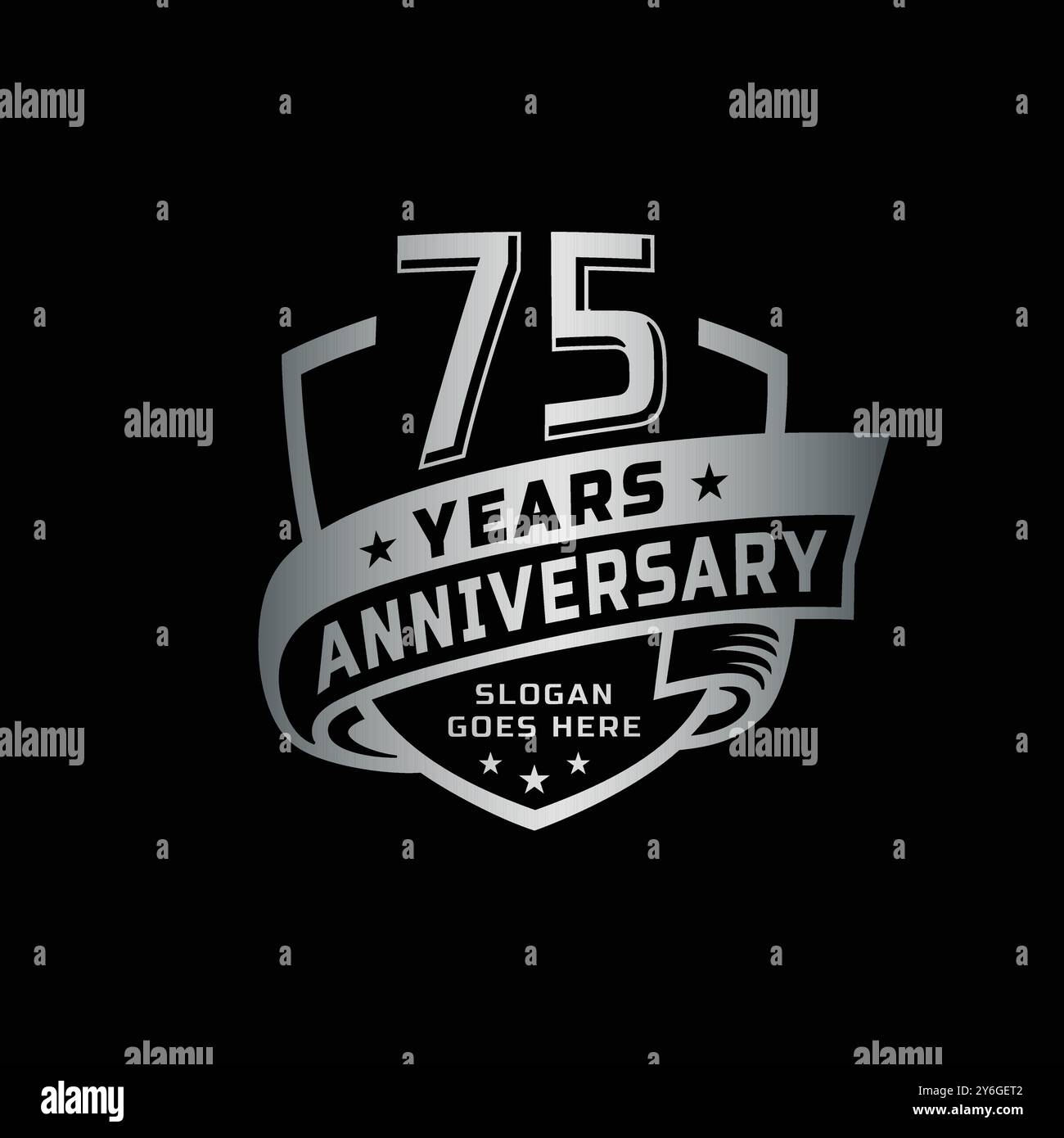 75 years anniversary celebration design template. 75th anniversary logo ...