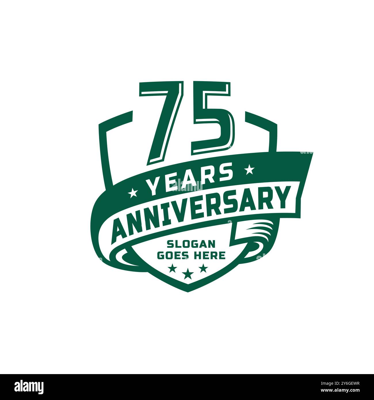 75 years anniversary celebration design template. 75th anniversary logo ...