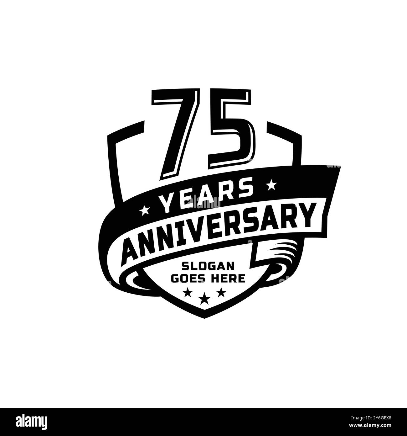 75 years anniversary celebration design template. 75th anniversary logo ...