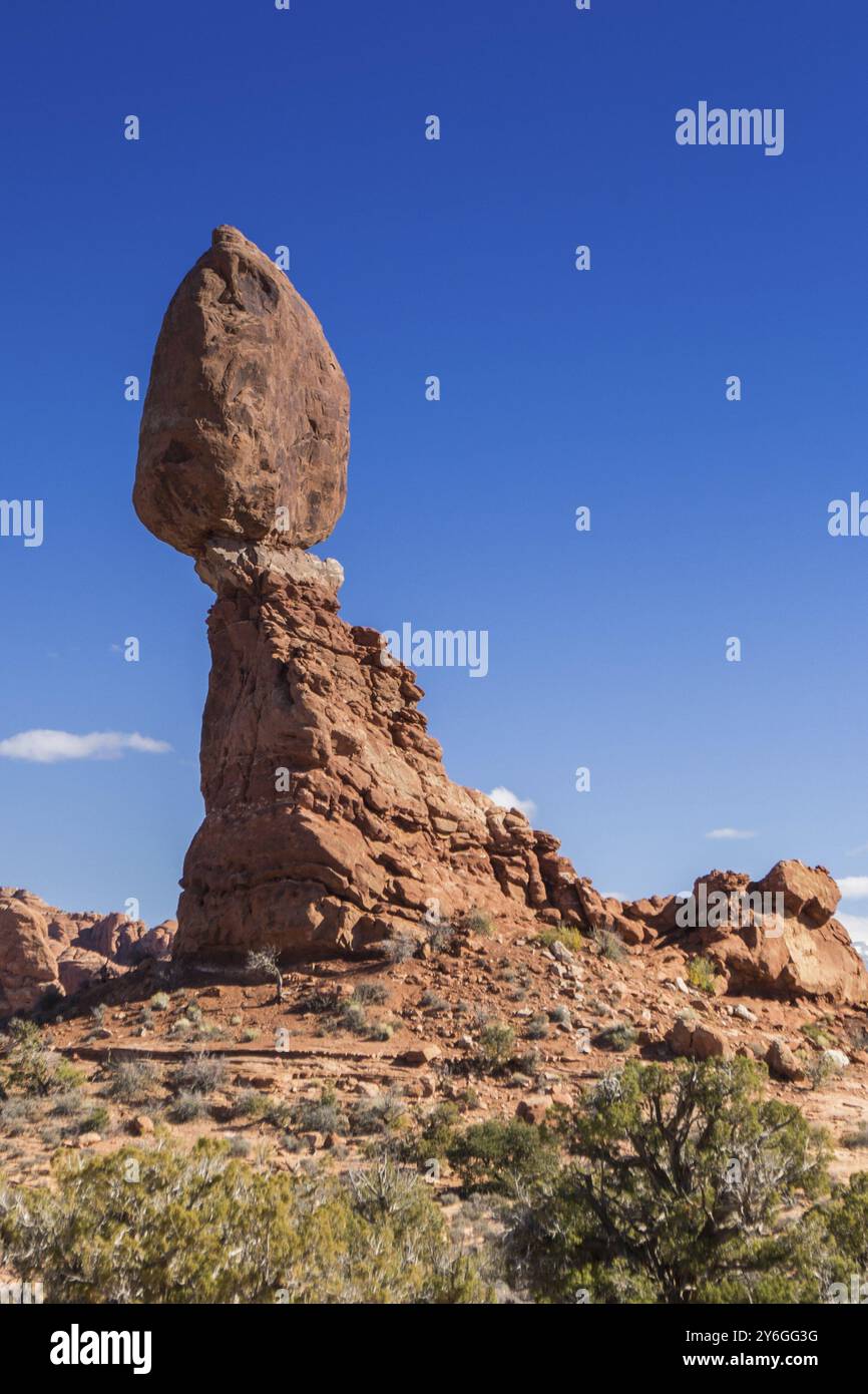 Balancing rock at Arches national park. Travel and tourism in the ...