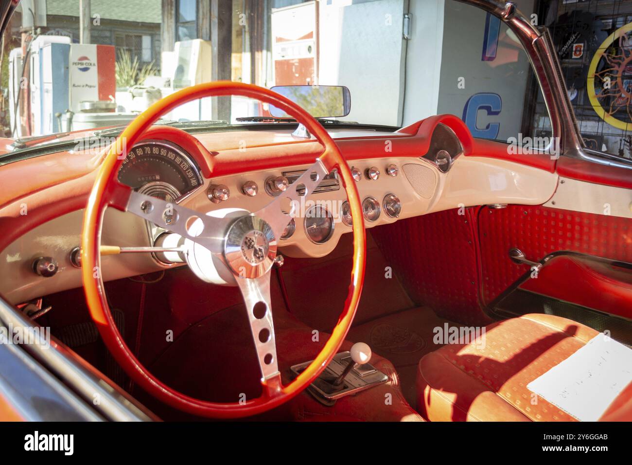 Hackberry, United States, November 2013: Interior of Chevrolet Corvette ...
