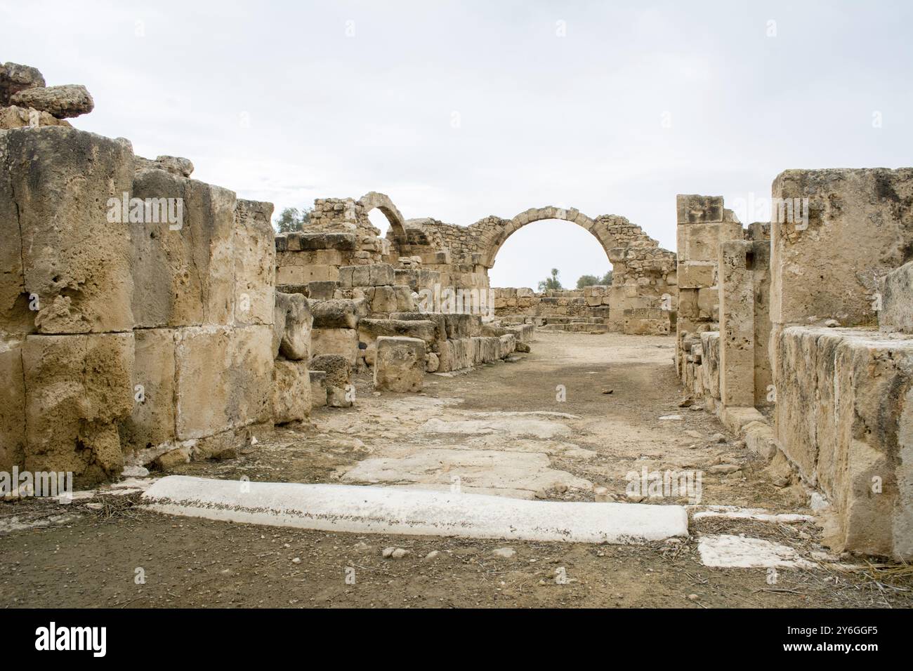 Pafos, Cyprus, Roman archeological site of paphos. Ancient civilization ...