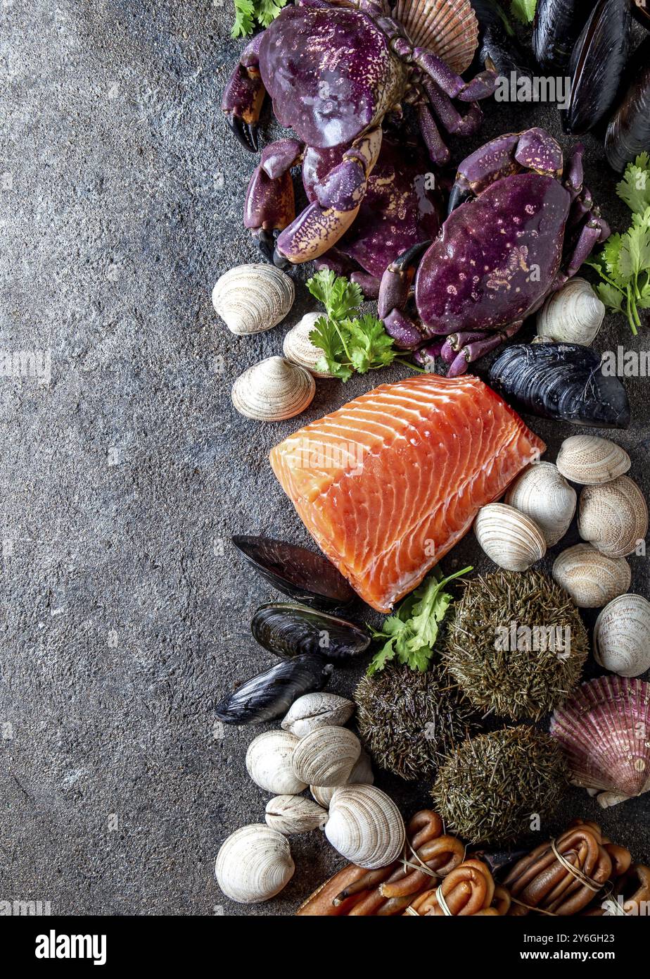 Food, Food, PACIFIC SEAFOOD. Fresh salmon, crabs ostions clams mussels ...